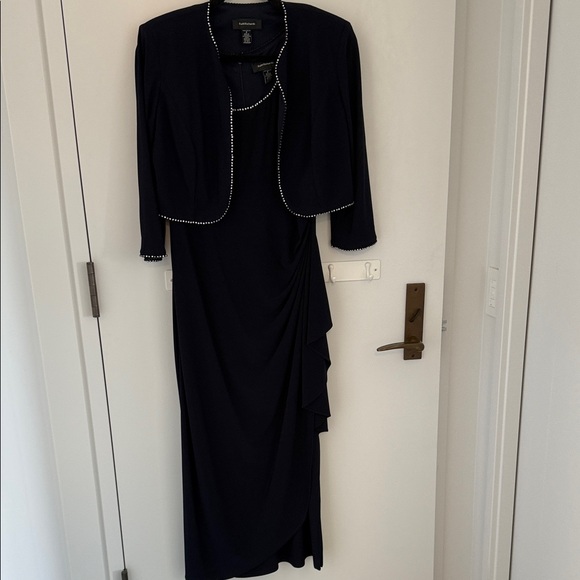 R&M Richards | Dresses | Rm Richards Midnight Blue Dress And Jacket ...